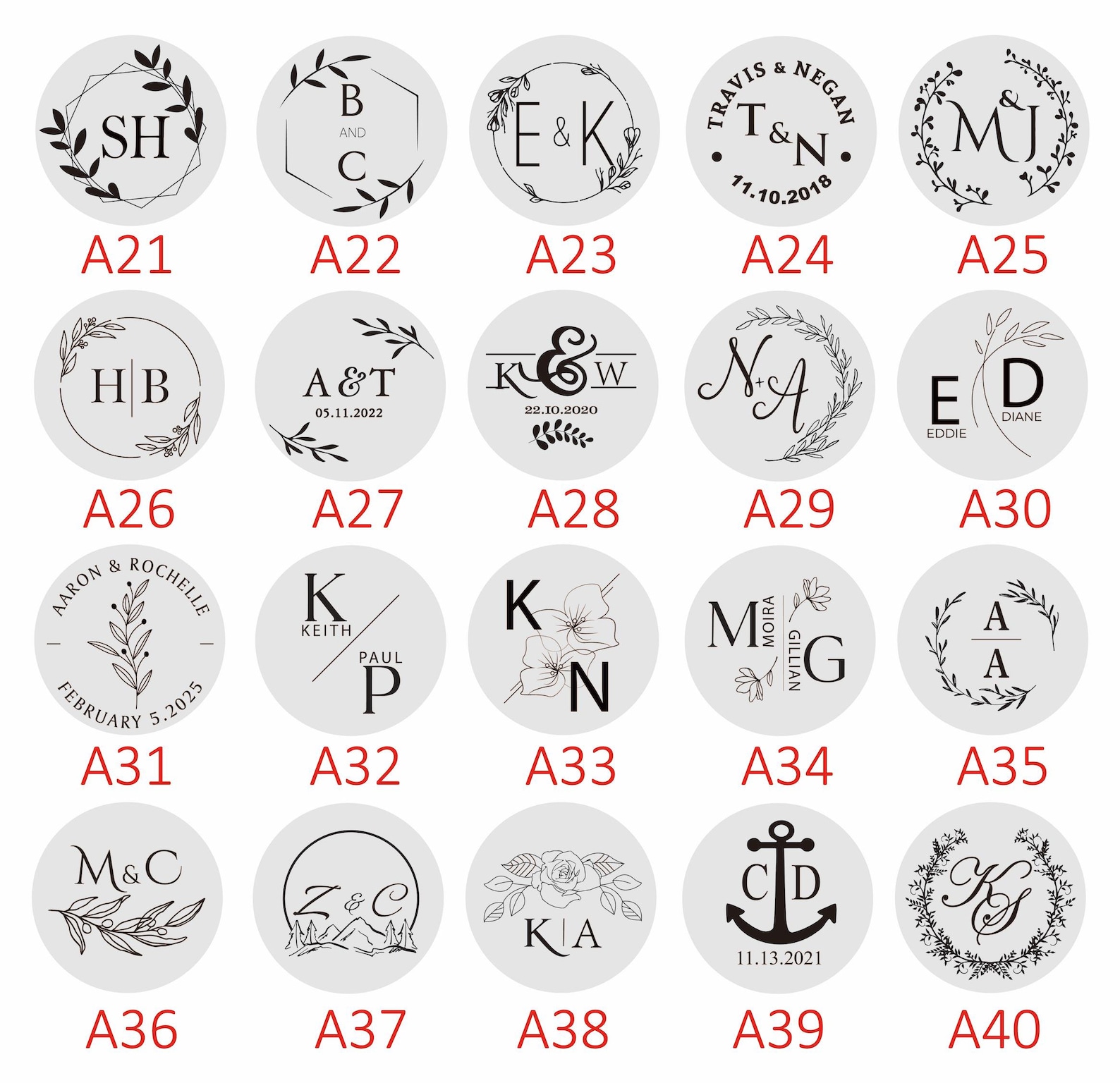 Custom Self-inking, Personalized Logo Stamp, Monogram Stamp, Refill Ink ...