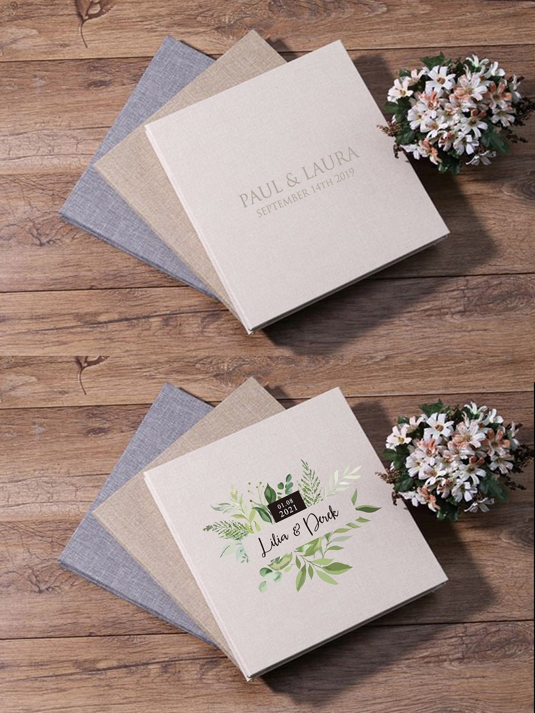 9 Colors Linen Photo Album/ Wedding Photo Album/ Self-adhesive ...