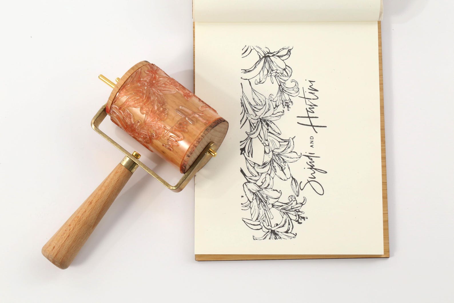 Custom Rolling Rubber Stamp, Personalized Business Logo Stamp, Hand ...