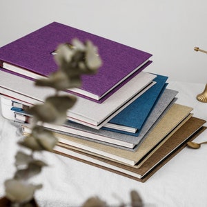 9 Colors Linen Photo Album/ Wedding Photo Album/ Self-adhesive ...