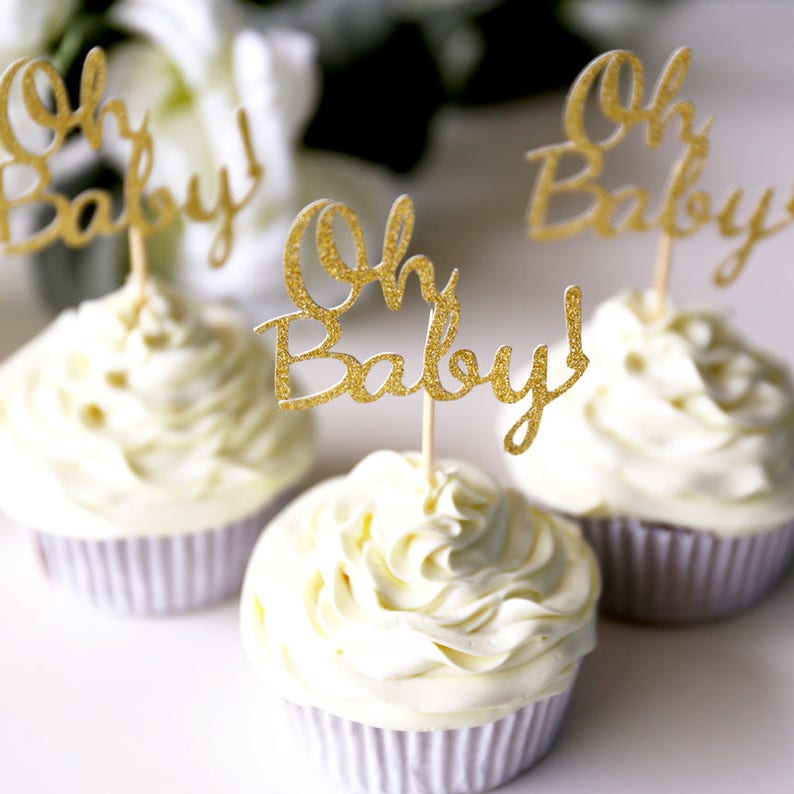 Oh Baby Cupcake Topper /birthday Cup Cake Topper/table Decorations ...