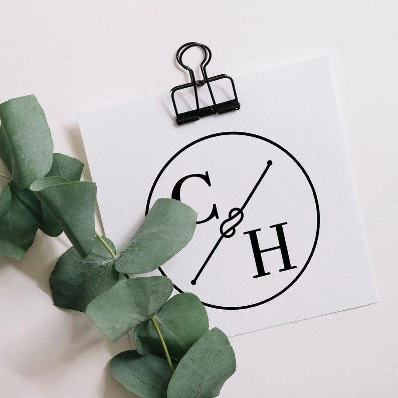 Custom Self-inking, Personalized Logo Stamp, Monogram Stamp, Refill Ink ...