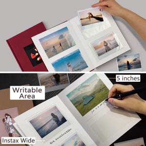 52 Pcs Instax Wide 300 Photo Album, Instax Wide Pocket Albums, Writable ...