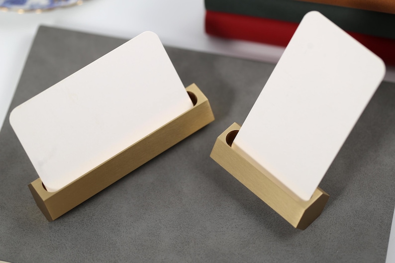 Gold Business Card Holders, Custom Eengraved Business Card Stands ...