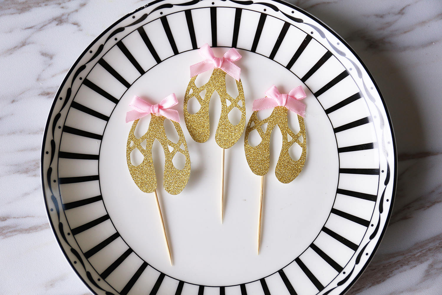 Ballet Slippers Cupcake Toppers //ballerina Cupcake Toppers/girl ...