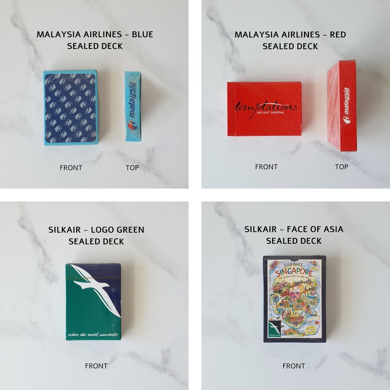 Airline Playing Cards Vintage 90s: Original SEALED Card Decks by ...