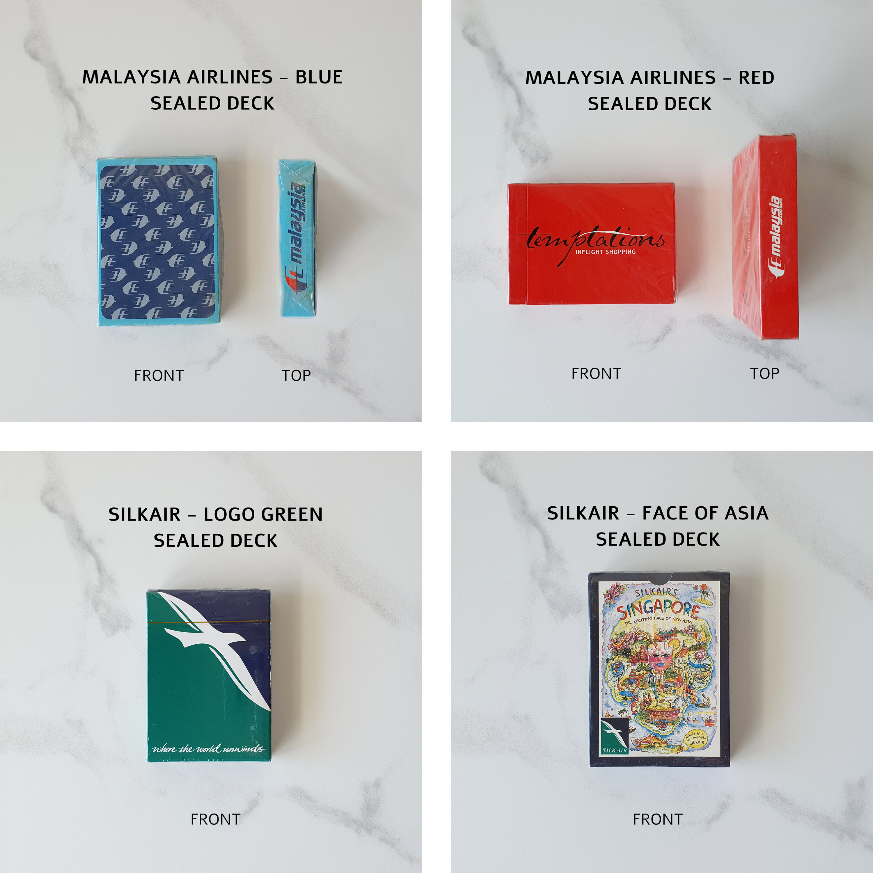 Airline Playing Cards Vintage 90s: Original SEALED Card Decks by ...