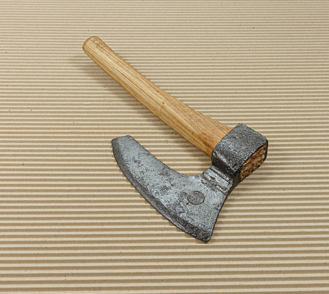 2,09 Lbs Goosewing Bearded Broad German Hatchet Axe Head Handmade ...