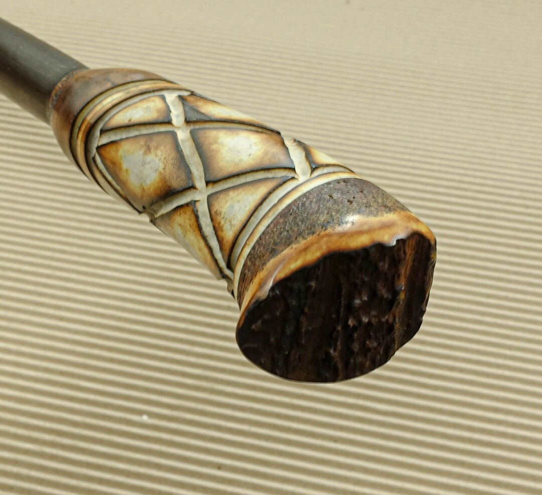 Vintage Ash Wood Walking Cane With Oak Handle - Etsy
