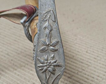 Vintage German Ice Walking Stick Hiking Cane With Metal Medallions ...