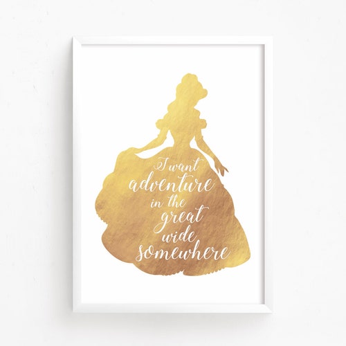 Princess Belle Beauty and the Beast Quote Inspirational Art - Etsy
