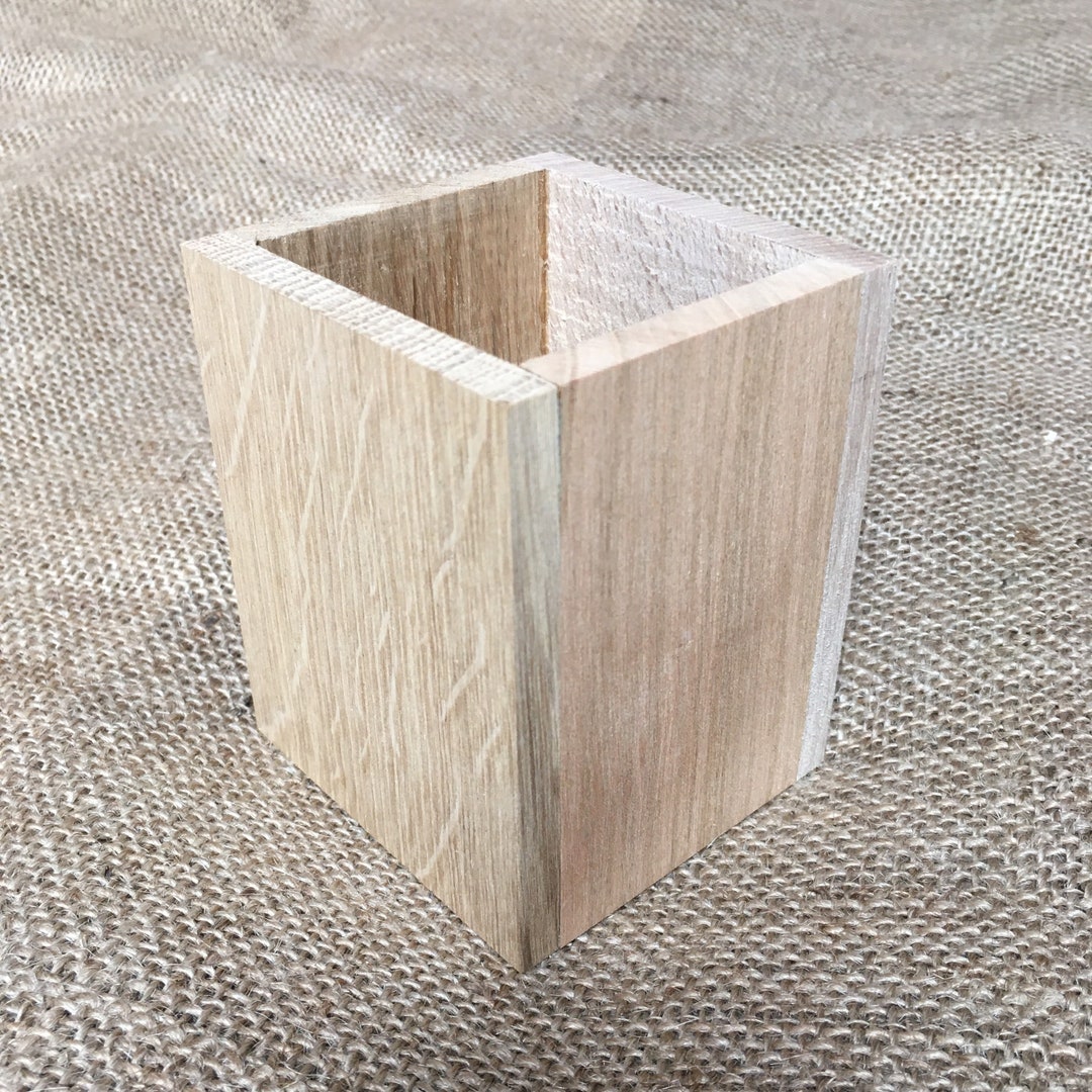 Natural Wood Unvarnished - Handmade Desk Tidy - Made With 5 Local Welsh ...