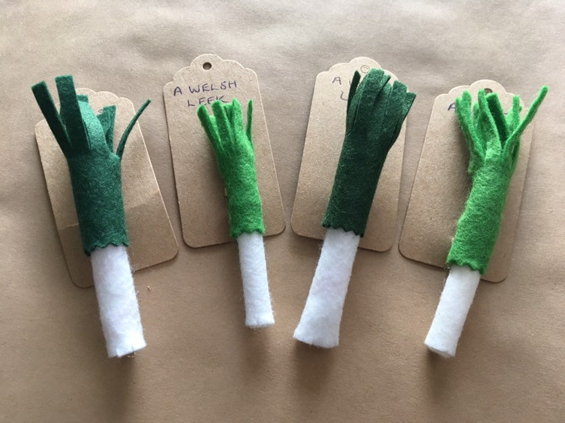 Leek Pin Badge Felt St Davids Day Welsh Emblem Brooch | Etsy