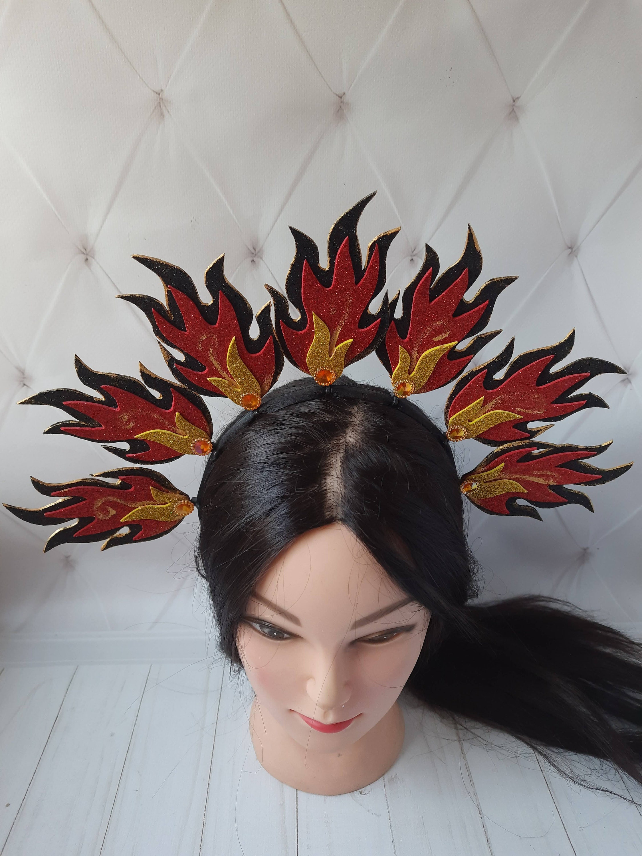 Fire Crown Flame Headband Goddess Headpiece Phoenix Headpiece - Etsy
