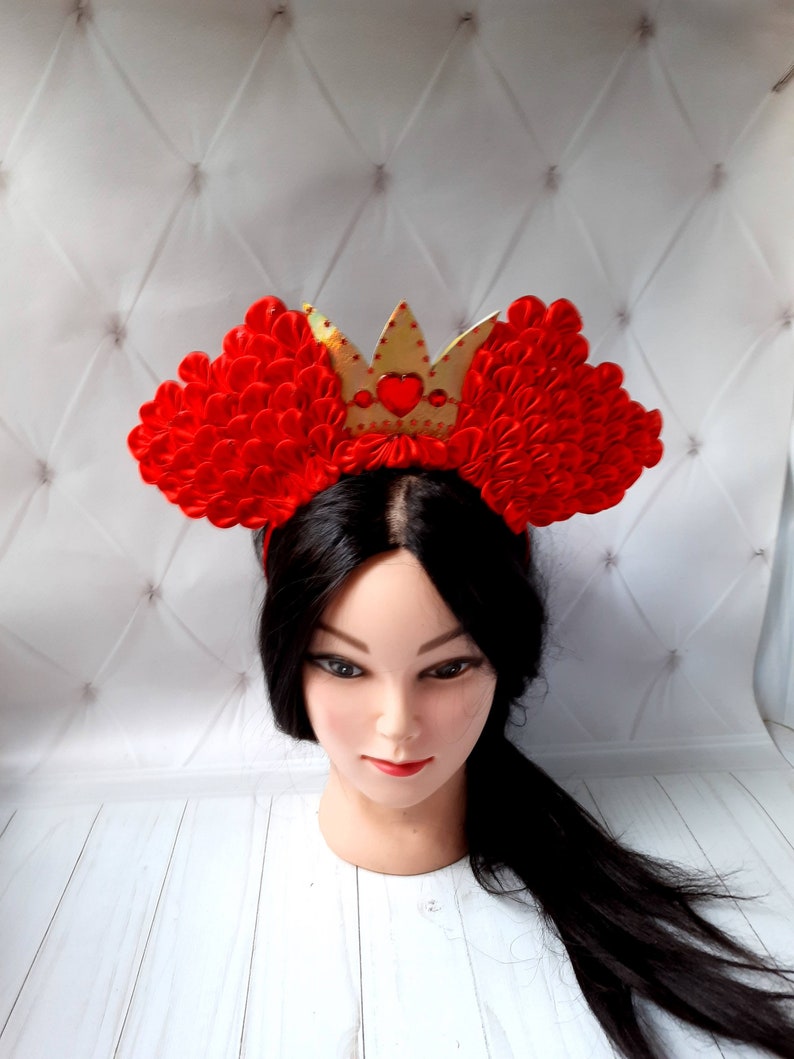 Queen of Hearts Headpiece Cosplay Alice in Wonderland Crown - Etsy