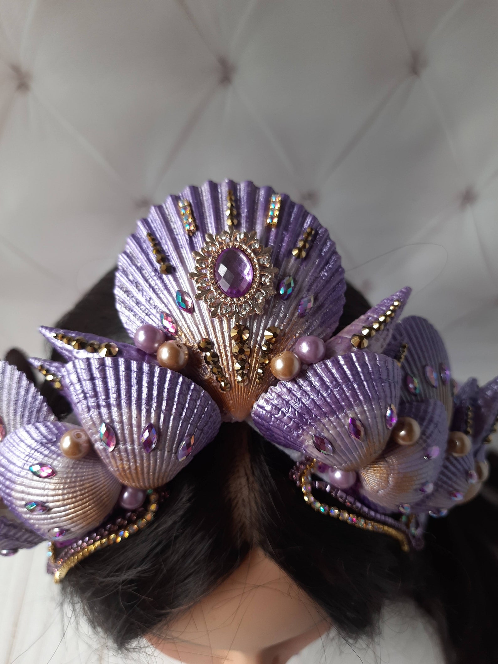 Mermaid Crown Lilac for Women Siren Cosplay Headpiece Seashell Sea ...