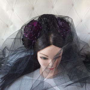 Gothic Crown Veil Goth Headpiece for Women Witch Headband - Etsy