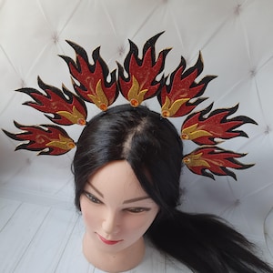 Fire Crown Flame Headband Goddess Headpiece Phoenix Headpiece - Etsy