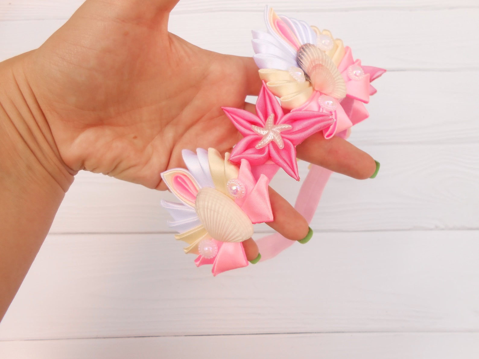 Pink Mermaid Crown Baby Mermaid Headpiece for Girls Shell - Etsy