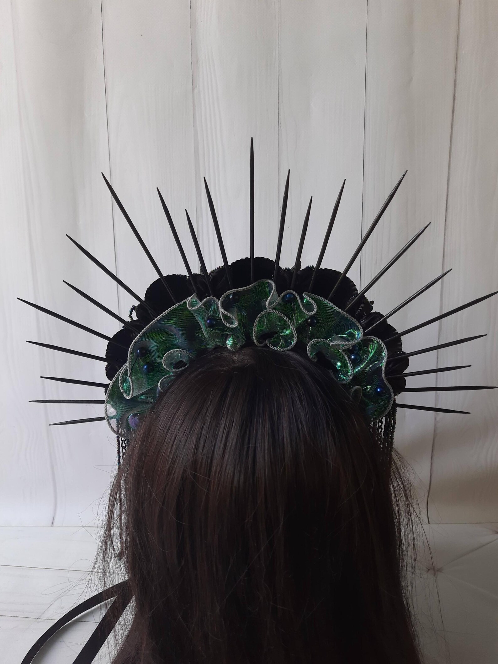 Black Mermaid Headpiece for Adult Seashell Siren Crown Sea Queen Halo ...