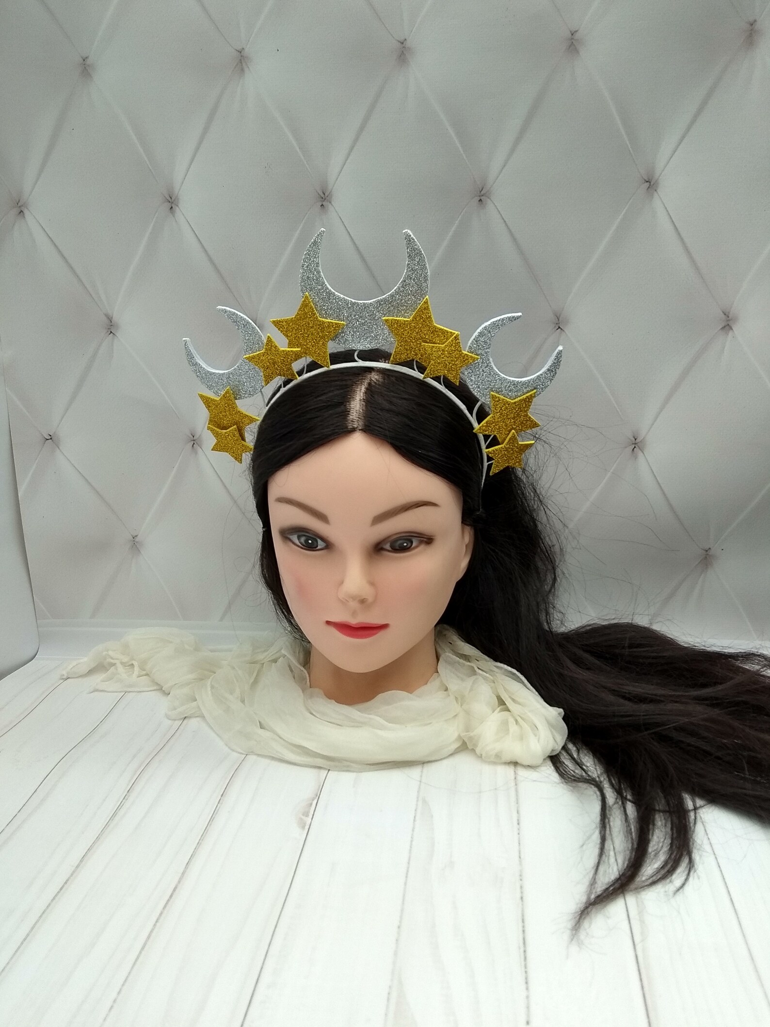 Moon Crown Cosmic Witch Headband Celestial Crown Star - Etsy