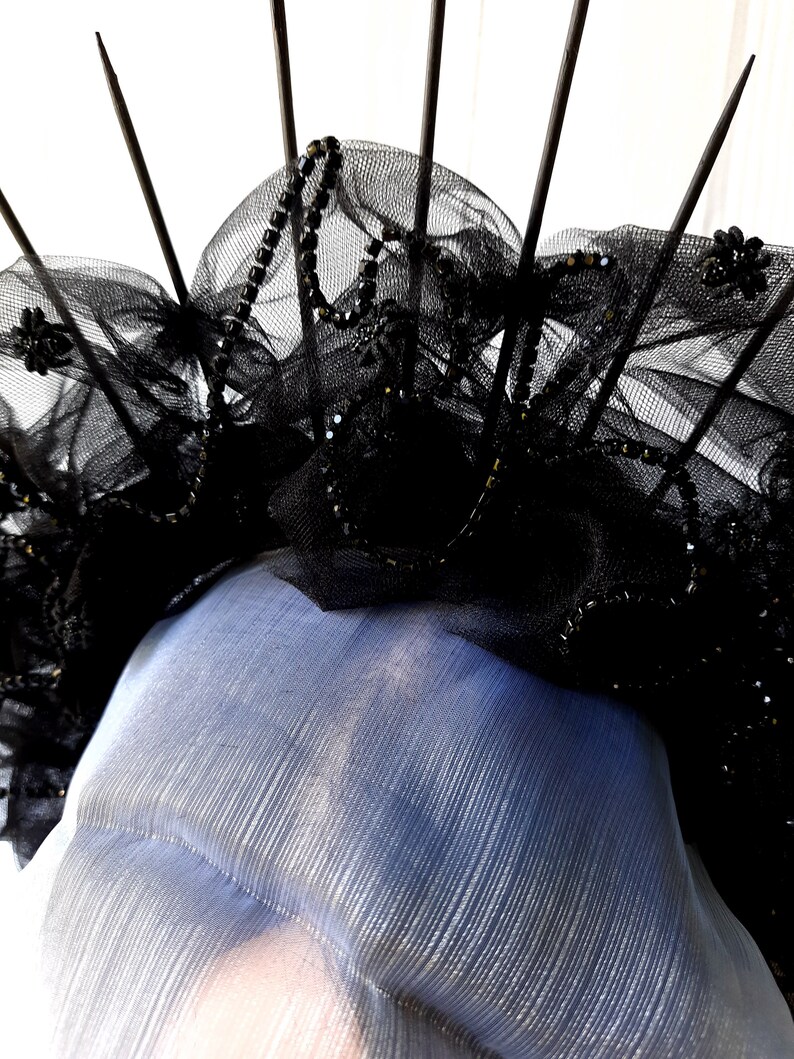 Black Gothic Halo Crown Spider Goth Headpiece Vampire Cosplay Headband ...