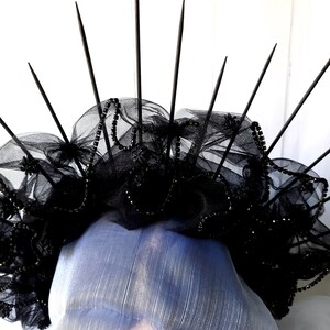 Black Gothic Halo Crown Spider Goth Headpiece Vampire Cosplay Headband ...