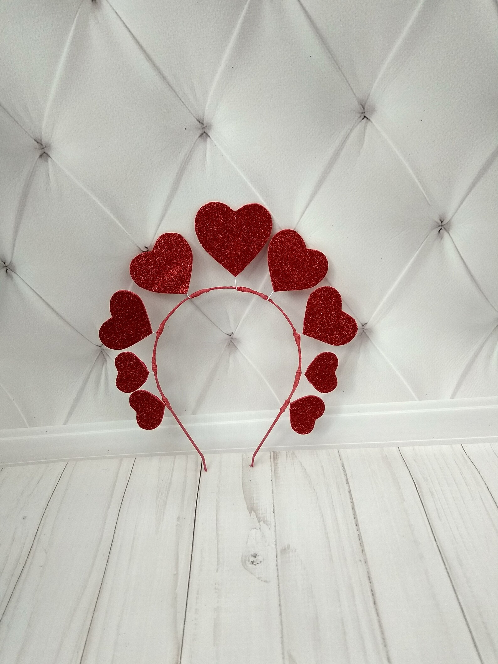 Red Valentine Halo Crown Queen of Hearts Headpiece Cupid Headband - Etsy