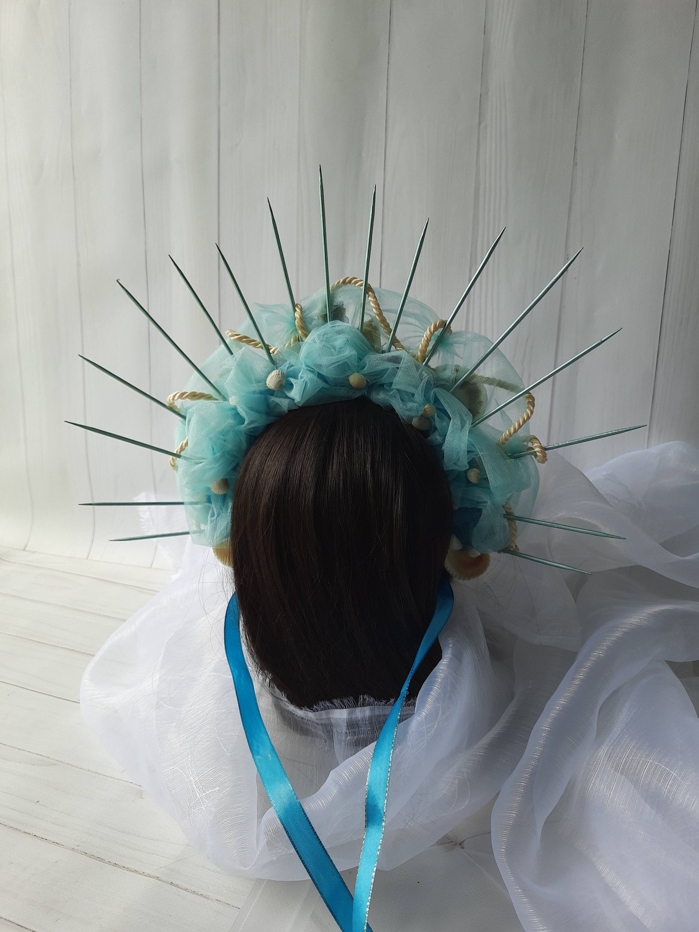 Seashell Mermaid Crown for Adult Siren Headpiece Sea Queen Halo Crown ...