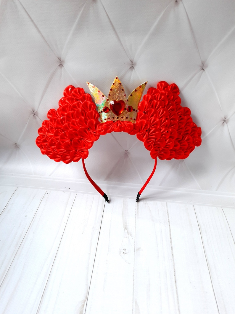 Queen of Hearts Headpiece Cosplay Alice in Wonderland Crown Halloween ...