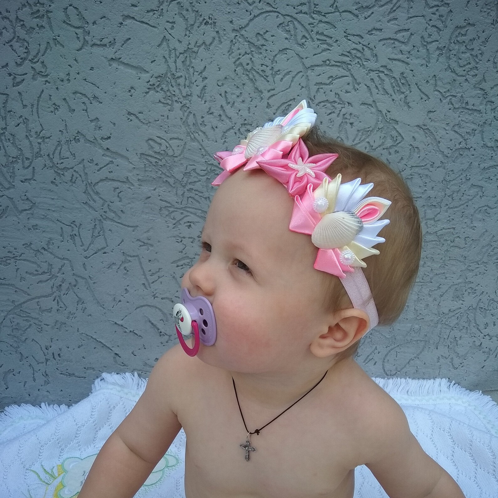 Pink Mermaid Crown Baby Mermaid Headpiece for Girls Shell Headband ...