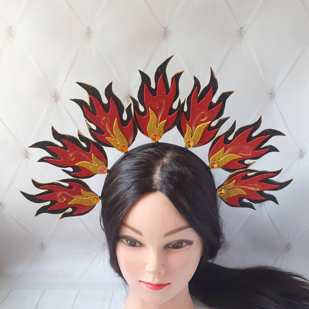 Fire Crown Flame Headband Goddess Headpiece Phoenix Headpiece - Etsy