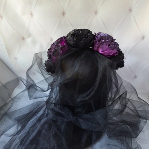Gothic Crown Veil Goth Headpiece for Women Witch Headband - Etsy