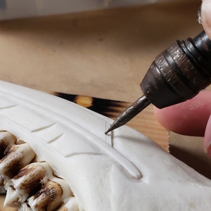 Bone Carving Tutorial and Video - Feather Carving - Etsy