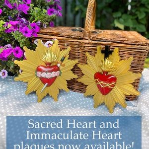 Sacred Heart of Jesus Plaque, Catholic Home Decor, Mural, Devotion - Etsy