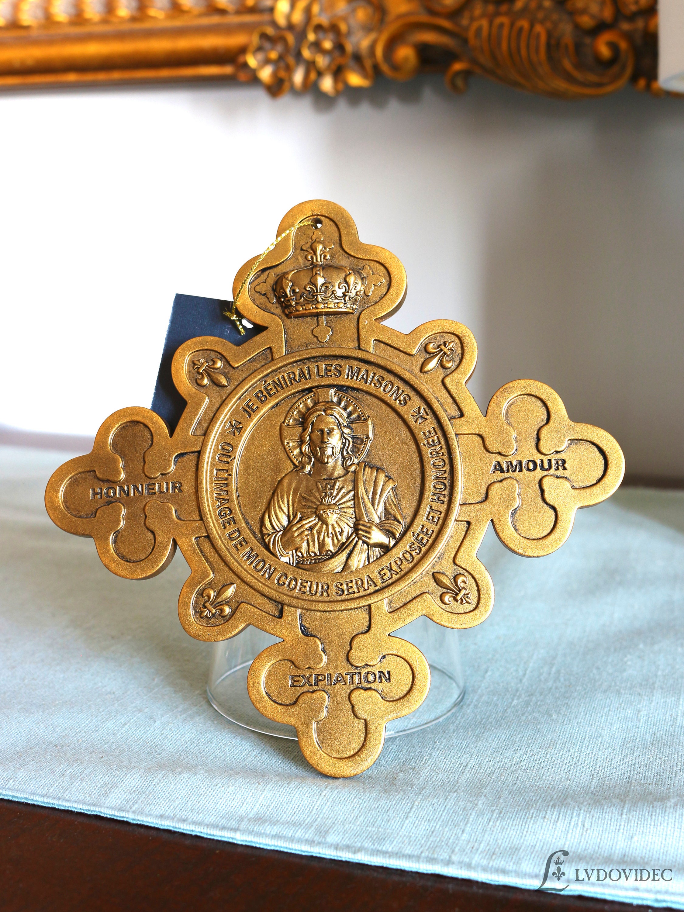 Sacred heart devotion Plaque Catholic French Wall | Etsy