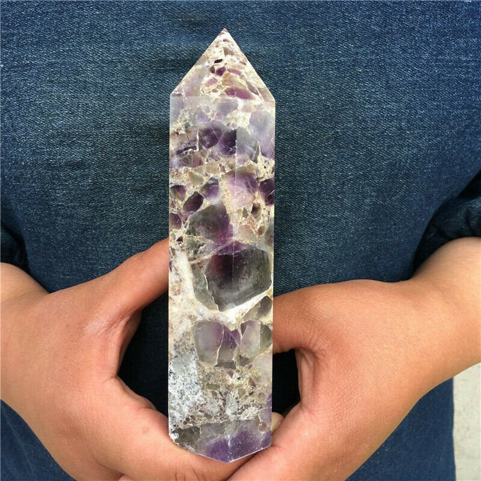 Large Amethyst Tower Amethyst Point Amethyst Crystal Tower | Etsy