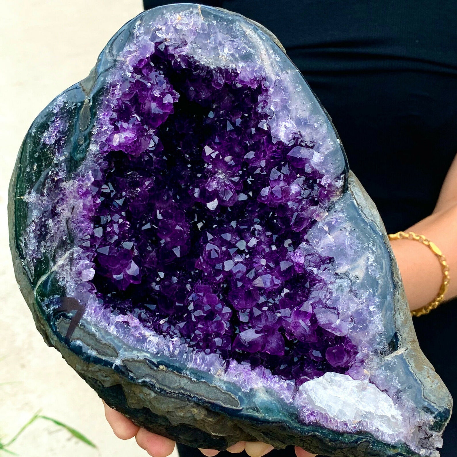 Extra Large amethyst cluster dark purple high quality | Etsy