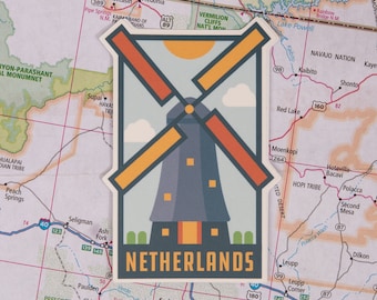 Netherlands Amsterdam 01 Seal Sticker Round Flag for Laptop - Etsy