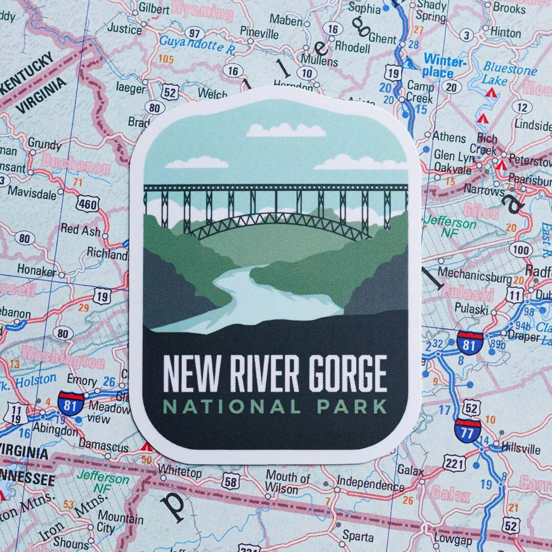 Parque Nacional New River Gorge Pegatina - Etsy México