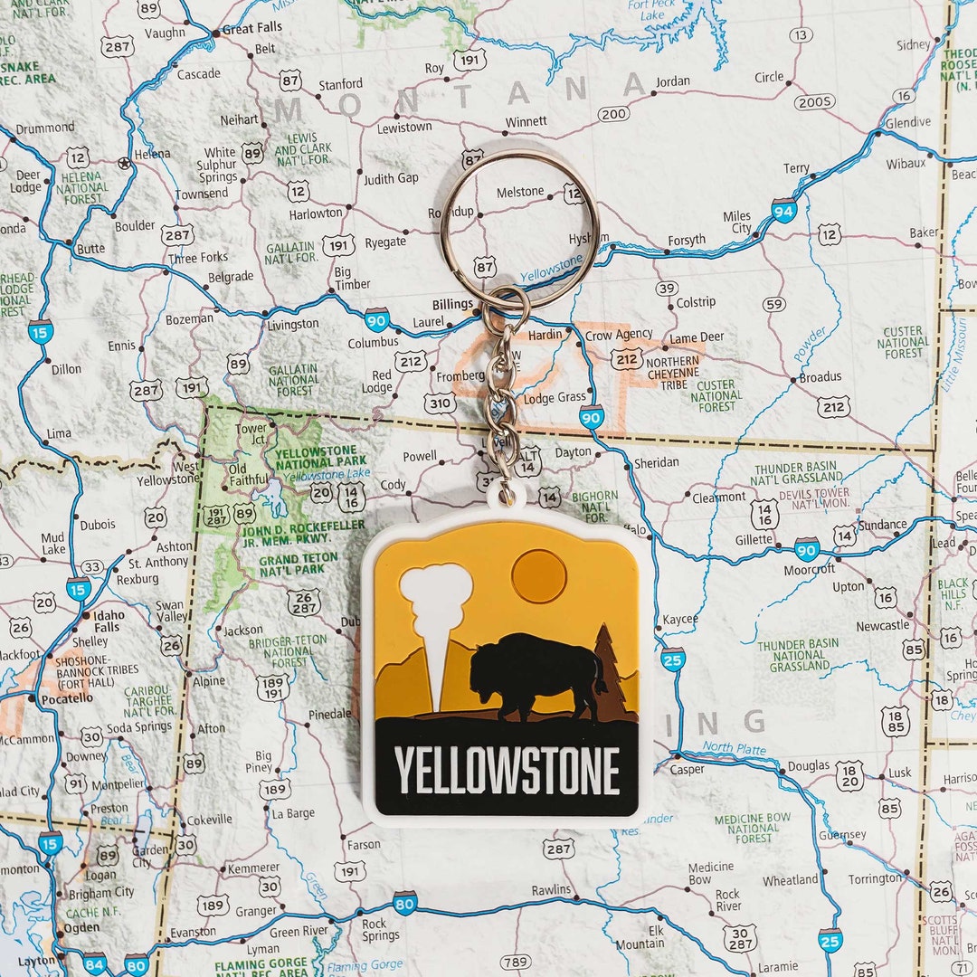 Yellowstone National Park Keychain - Etsy