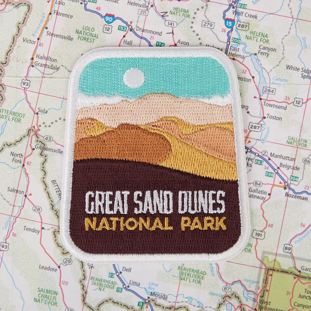 Sand Dunes National Park Patch, Embroidered Iron-on Applique - Etsy