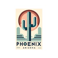 Phoenix Arizona Minimalist Skyline Waterproof Sticker - Etsy