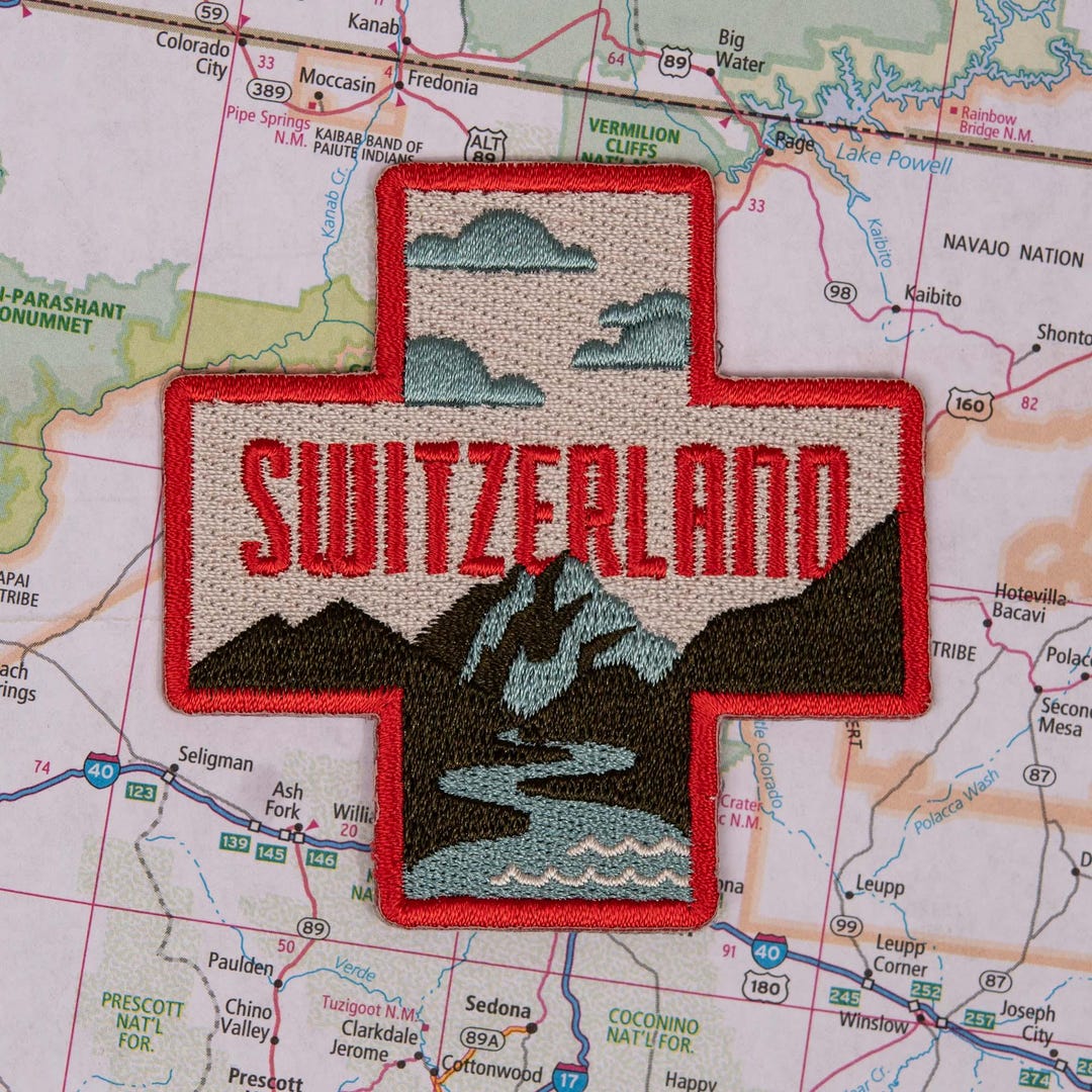 Switzerland Patch: Embroidered Travel Souvenir - Etsy