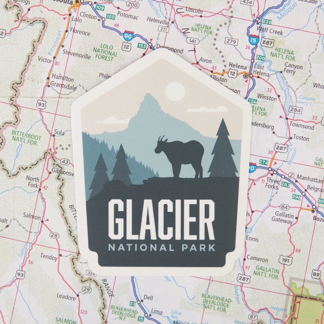 Glacier National Park Sticker - Etsy