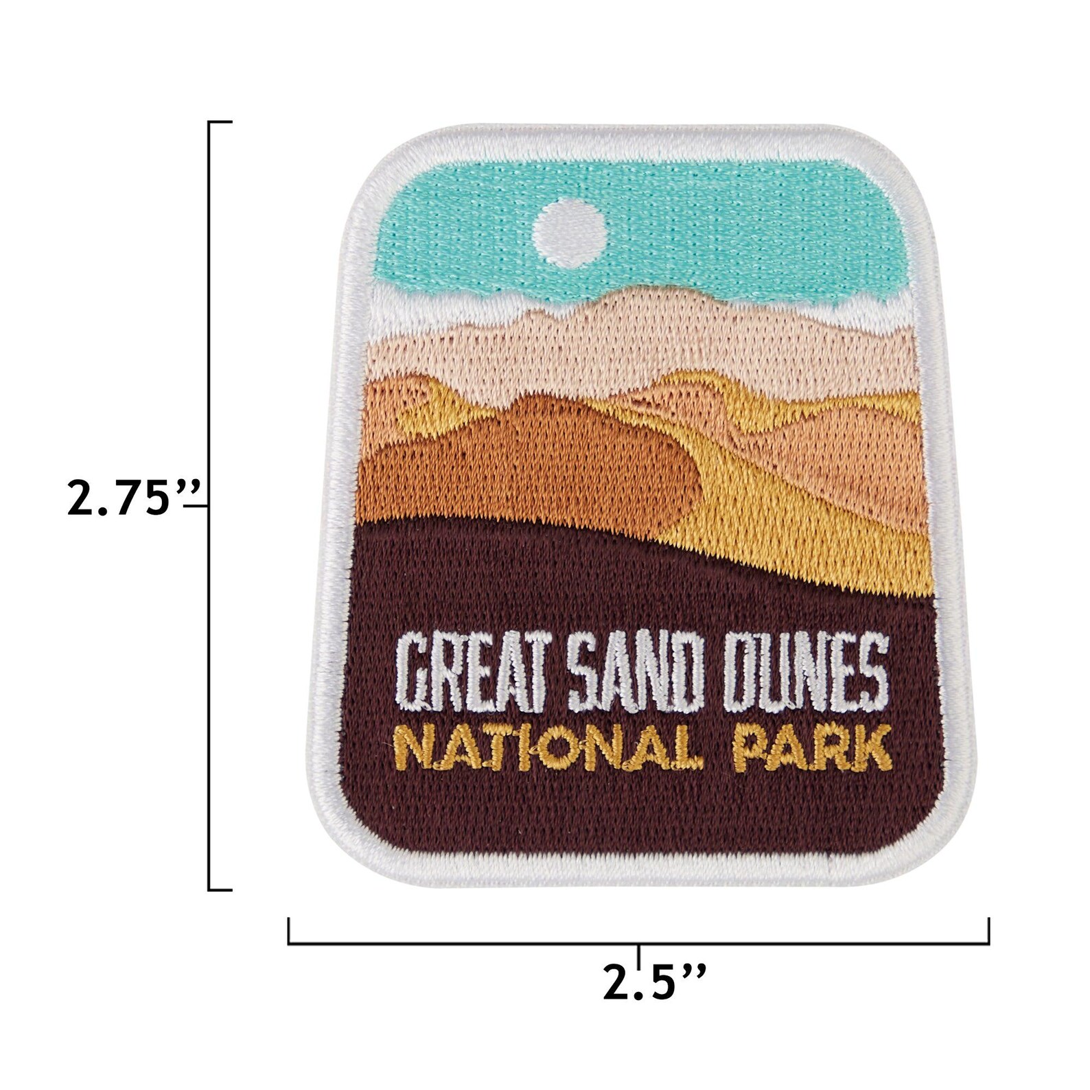 Sand Dunes National Park Patch, Embroidered Iron-on Applique - Etsy