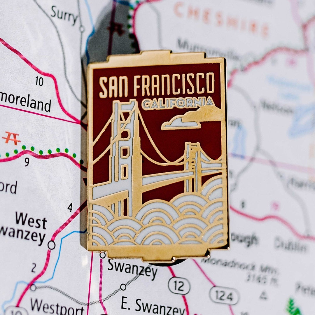 San Francisco California Enamel Pin - Etsy