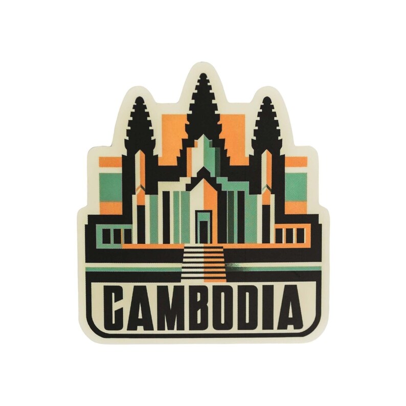 Angkor Wat Cambodia Travel Sticker - Weatherproof Vinyl Decal - Etsy