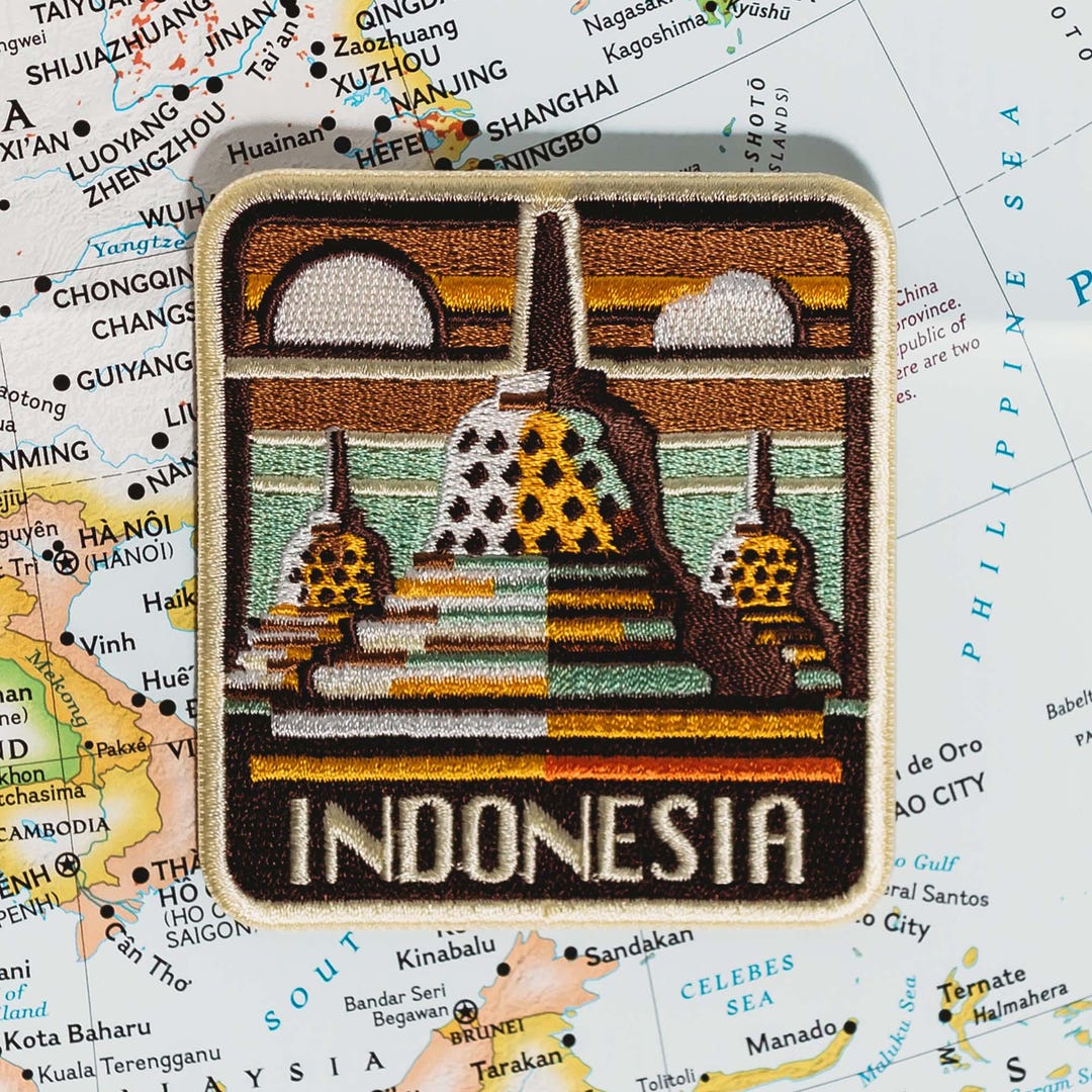 Indonesia Travel Patch: 3D Embroidered Iron-on Souvenir - Etsy