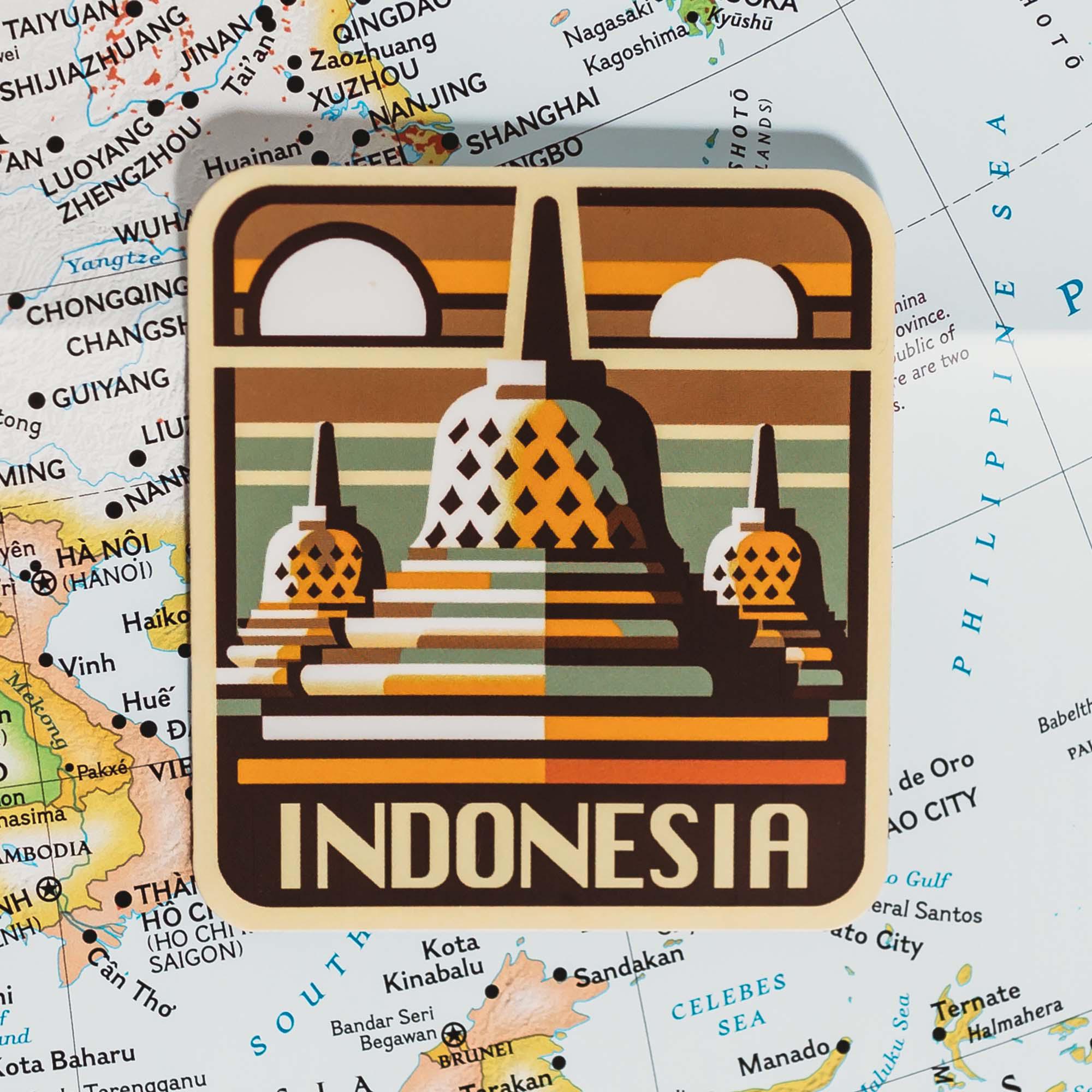 Indonesia Travel Sticker: Weatherproof Vinyl Decal - Etsy